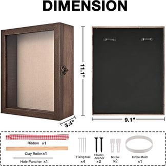 Pet Memorial Shadow Box with Clay Paw Print Impression Kit – Pet Memory ...