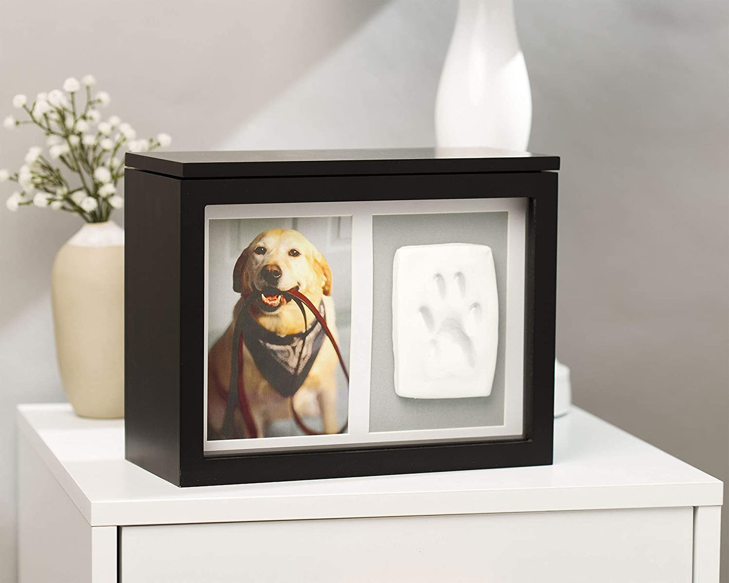 Pearhead Pet Rotating Pet Photo Memory Box and Ink Kit - Clay Paw Prin ...